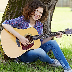 Blisstime 6pcs Rosewood Guitar Bridge Pins Inlaid Abalone Dot Acoustic Guitar Replacement Parts