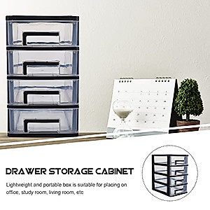 FOMIYES Storage Drawers 4 Layer Drawer Storage Tower Clear Drawers Closet Storage Box Storage Shelf Storage Rack for Office Bedroom Living Room Desk Organizer