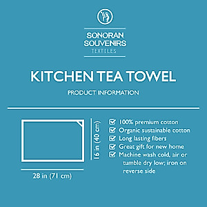 Sonoran Souvenirs Southwestern Chili Pepper Kitchen Hand Towel (16" x 28") Machine Washable Cloth Tea Towels for Kitchen Diner (Single Pack)