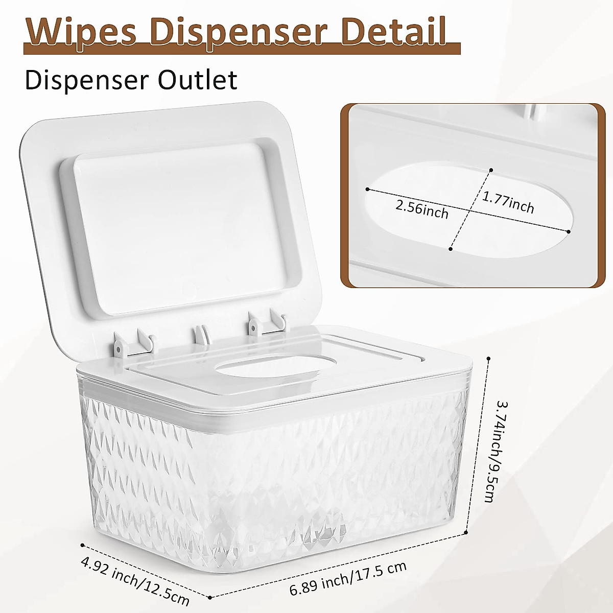 2 Pieces Wipes Dispenser Baby Wipe Holder Case Dustproof Wipes Box Wipes Container with Lid Keep Diaper Wipes Fresh