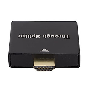 High Definition Through Spliter,High Resolution Multimedia Interface Adapter,1 in 2 Out Small Portable Screen Splitter,Male to Dual Multimedia Interface Female,for HDTV,DVD Players,LCD,Projectors