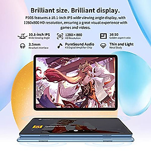 TECLAST Android 12 Tablet 10 inch, Tablets P30S 4GB RAM+64GB ROM(TF 1TB), 8-Core Processor 2.0GHz, 2.4G&5G WiFi Tablet, Face Recognition, Dual Cameras, BT5.0, GPS, Google GMS Certified