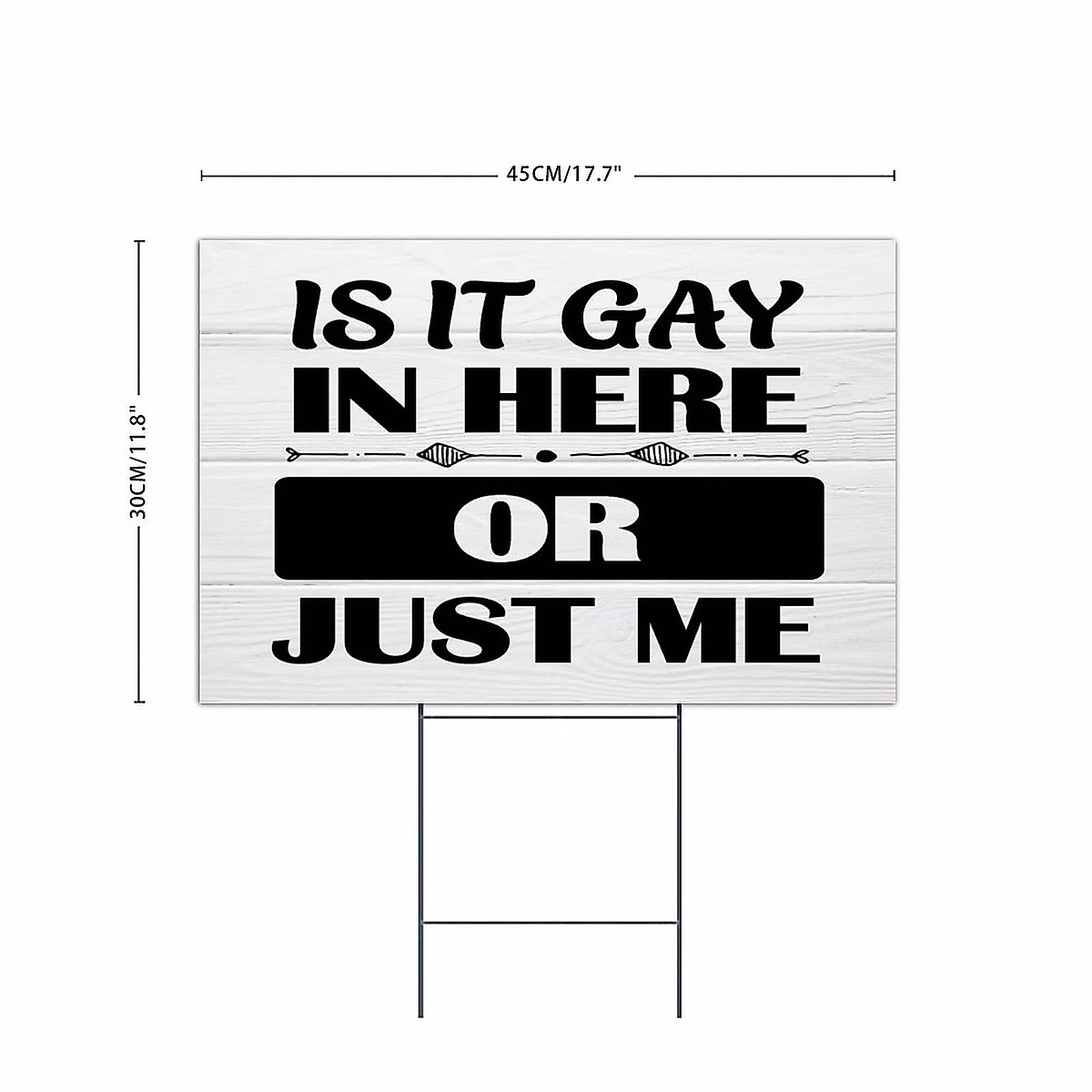 Autravelco is It Gay in Here Or Just Me Yard Sign 12x18 Inch Bisexual Pride Love is Love Personalized Lawn Signs with Stakes for Rent House Lawn Decoration Props