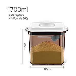 Milky Bottle Milk Powder Formula Dispenser Container with Scraper Airtight 600g 1700ml