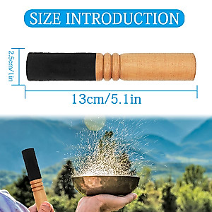 Singing Bowl Mallet Tibetan Singing Bowl Striker Buddha Sound Bowl Mallet Stick for Meditation, Yoga, Relaxation, Chakra Healing, Prayer and Mindfulness