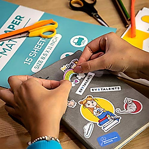 Printable Vinyl Sticker Paper Matte for Inkjet & Laser Printer 15 Sheets White, Decal Paper Tear & Scratch Resistant Quick Ink Dry, Cricut Sticker Paper for Making Labels and Crafts