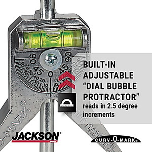 Jackson Safety Pipe Marker Centering Tool - Standard 4" Y-Type Head, Measure Pipes 0.5" and Above - Curv-O-Mark Standard 6