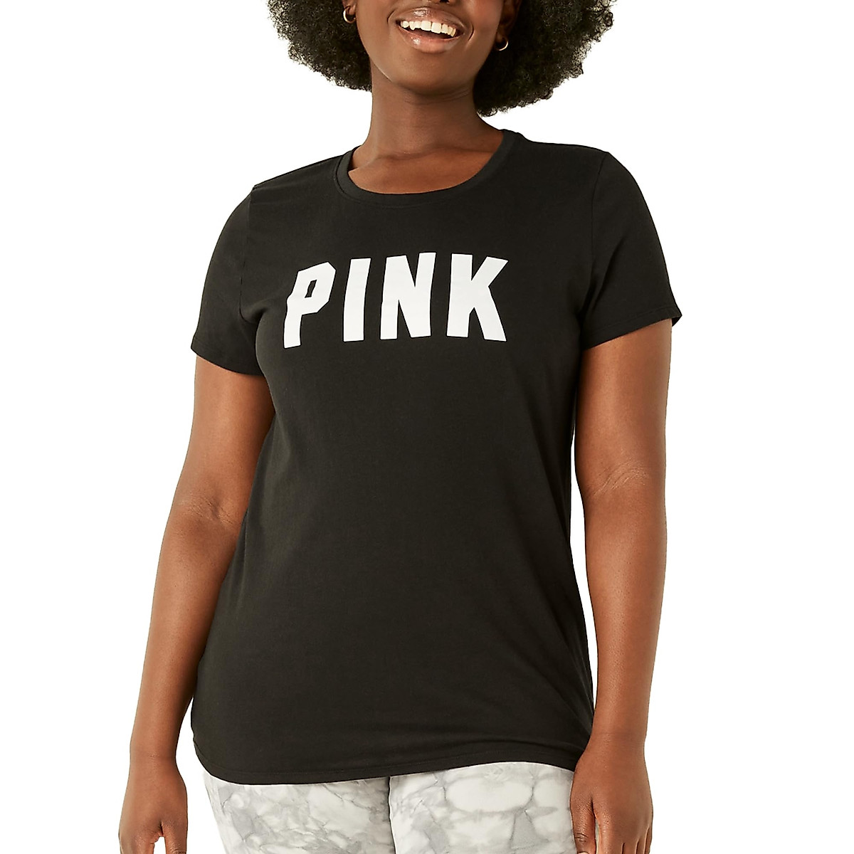 Victoria's Secret Women's Short Sleeve T-Shirt, Women T Shirt, Logo Black, XL