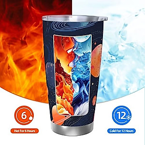AYCZN Cartoon Planet 20 OZ Tumbler Stainless Steel Travel Coffee Mug, Space Nebula Insulated Water Bottle with Lid Leakproof Thermal Cup
