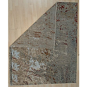 EORC KA1003GY8X10 Hand-Knotted Wool Galaxy Rug, 8'2 x 9'10, Gray