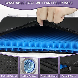 TONOS Gel Seat Cushion, Size M- Sciatica & Back Pain Relief Chair Cushion for Long Time Sitting, Soft & Breathable Seat Cushion for Office Chair, Car, Wheelchair. Make You Sit Comfortably Anywhere!