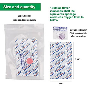 SENDGREEN 2500CC Oxygen Absorbers for Food Storage 20 Pack (Individually Sealed) food grade o2 absorbers for Long Term Food Storage & Survival Oxygen Absorber Use in Mylar Bags Mason Jars Vacuum Bags