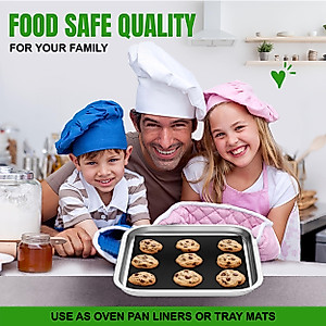 Toaster Oven Liners Reusable for Ninja Air Fryer Bottom Heat Resistant Mat 3 Pack, Compatible with Cuisinart Air Fryer Toaster Oven 12"x12" Airfryer Liner, Heavy Duty Nonstick Square Air-Fryer Mats