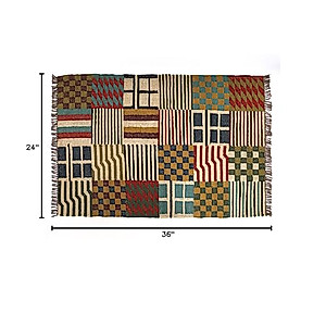 Handmade Wool Jute Area Rug for Bedroom Living Room,Custom Size, Kilim Rug Boho Jute Rug (10x14 feet)