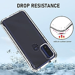 PUJUE for Motorola Moto-G Pure Phone Case: Silicone Matte Case 360 Full Protection - Rugged Bumper Sturdy Shockproof Drop Protective TPU Cell Phone Cover Woman Men (Crystal Clear)