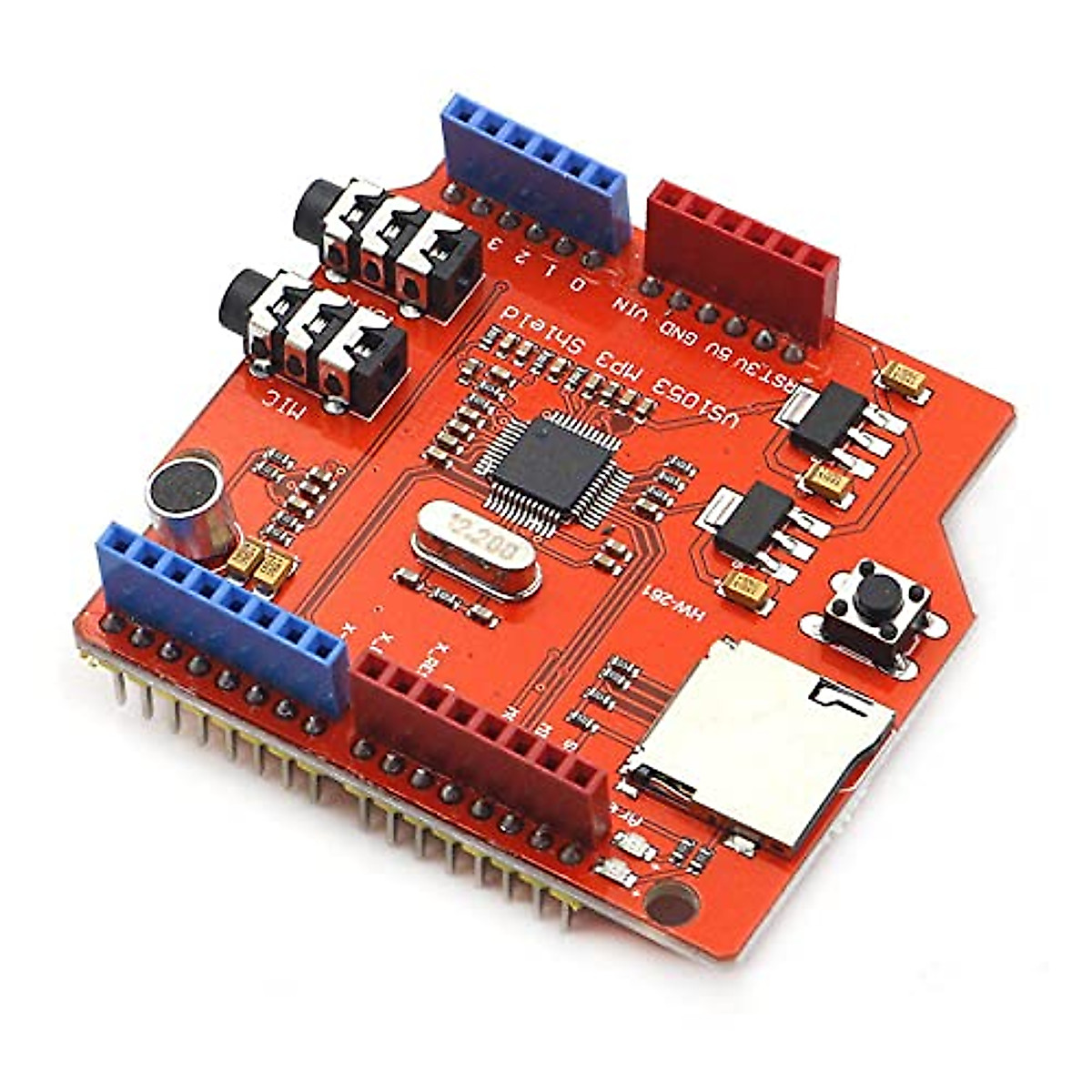 VS1053 VS1053B Stereo Audio MP3 Player Shield Record Decode Development Board Module with TF Card Slot for Arduino UNO R3