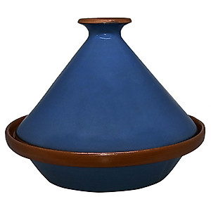 Raphael Rozen Tagine Cooking Pot Original Handmade Clay 10 Quart Cooking Dish Family Size Recipe Book…