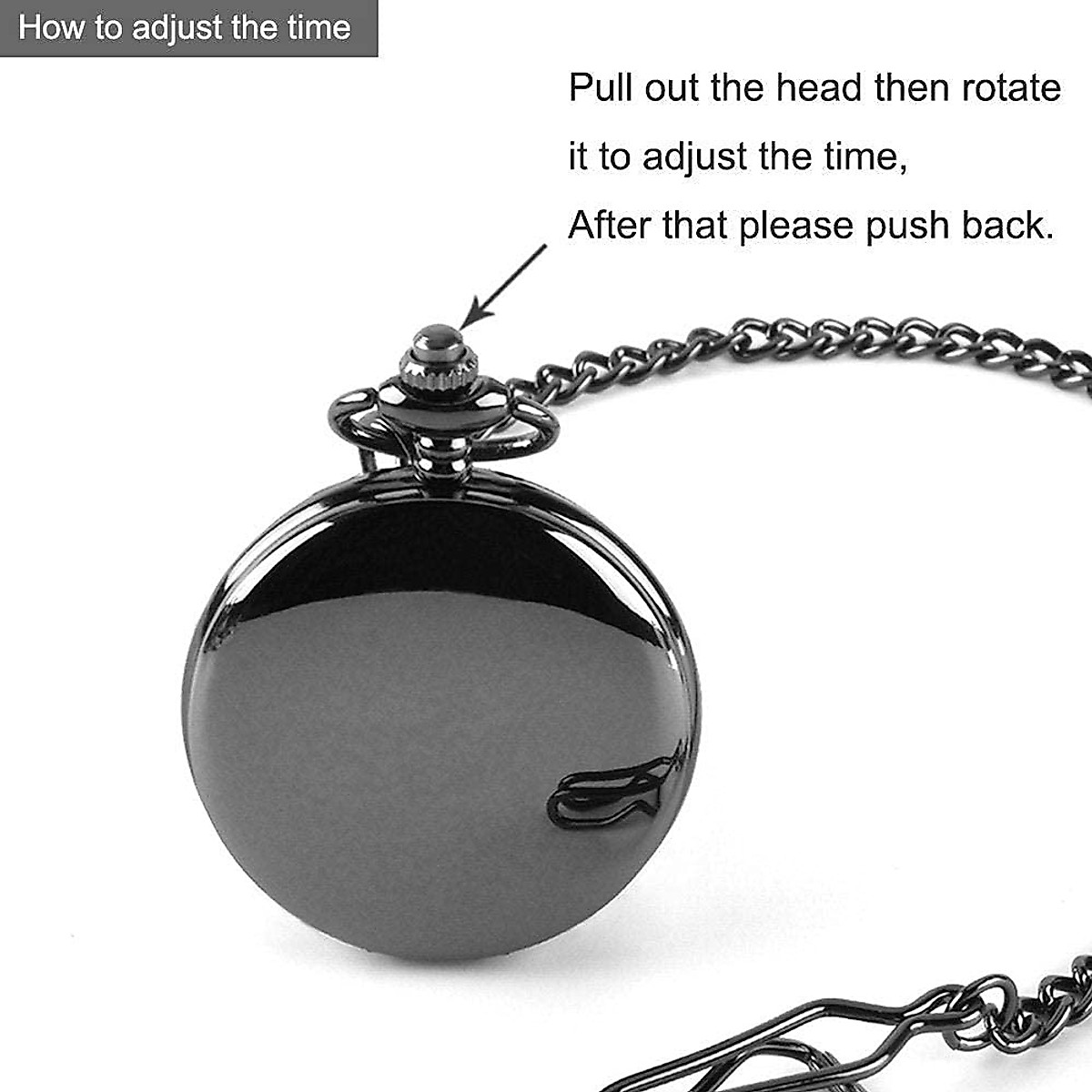 Personalized Gunmetal Pocket Watch with Gold Dial Custom Engraved Free with Gift Box - Ships from USA