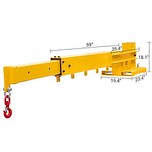 Towallmark 6000 lbs/3 Ton Adjustable Forklift Mobile Crane, Telescoping Design (83" - 149") for Warehouses, Factories, and Construction Sites
