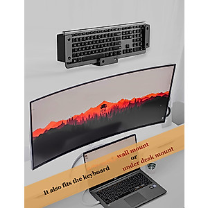 NOTMBESTM Under Desk Laptop Holder Under Desk Rack Mount for Keyboard & Small Devices Also Fit for Cable Box Wall Mount Tray Organizer Like Routers, Modems, Network Switch and More