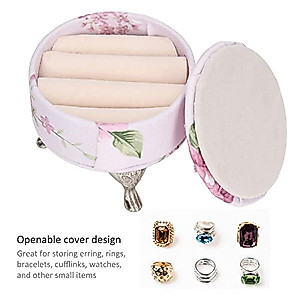 Agatige Baby Toys Jewelry Storage Box, Openable Cover Lace Flower Soft Cloth Kids Jewelry Box for Home Decoration