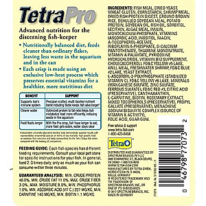 TetraPro Tropical Crisps 6.70 Ounces, Fish Food, Advanced Clear Water Formula