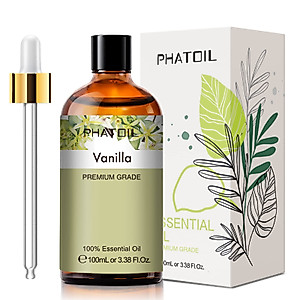 PHATOIL Vanilla Essential Oil 100ML, Vanilla Essential Oils for Diffuser, Humidifier, Aromatherapy, Sleep, Relax