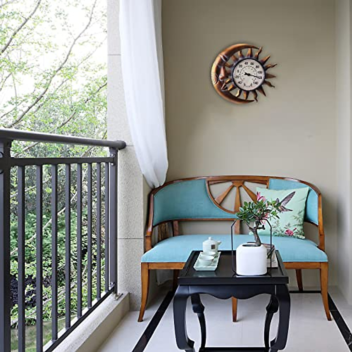 Outdoor Thermometer Decorative Garden Stakes Thermometer Metal Garden Decor for Lawn Yard Pathway Patio Decorations