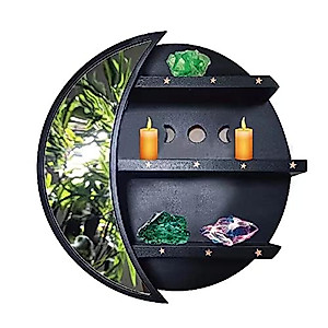 YARLED Gothic Witch Crystal Decoration Rack, Huiles Essentielles, Petites Plantes Et œUvres D'Art - Bohemian Wind Wall Decoration Rack -, Hanging Rack PréSentoir En Bois (Fairy)