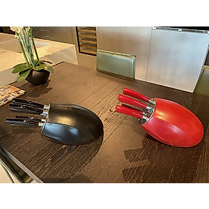 Berkel Elegance Sense Red 5 pc Knife Block/Red Knife Block / 5 Set of Knives Included/Set of knives for different uses/Designed so that you always have the perfect knife/Elegant Knife Block