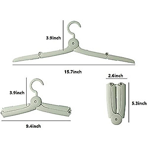 3 Travel Portable Folding Clothes Racks Mini Telescopic Clothes Racks, Folding Portable Plastic Foldable Hanger for Vacation and Camping (Green)