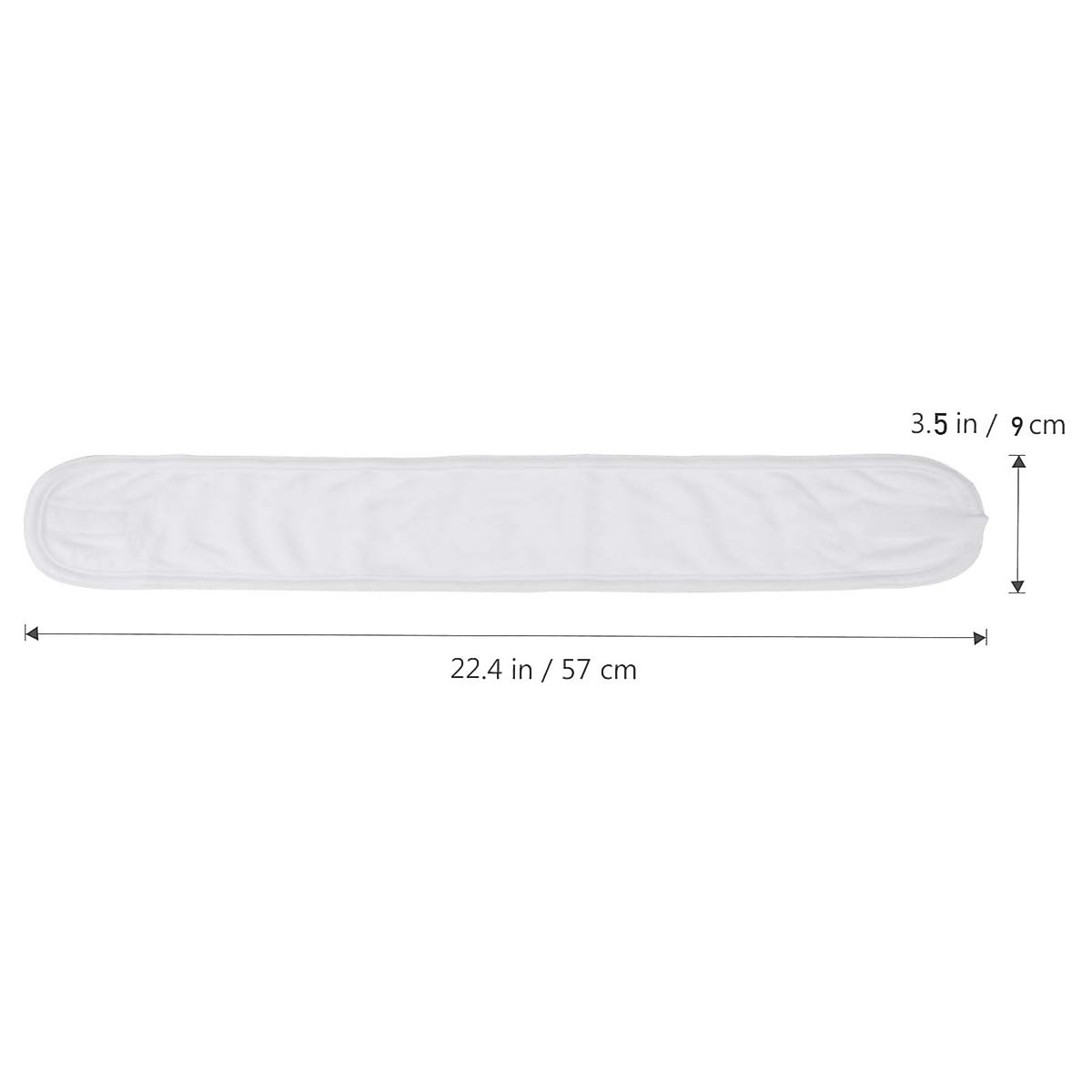 White Elastic Terry Cloth Spa Headband, 8 Pack Facial Head Wrap band Washable Makeup Headband with Magic Tape