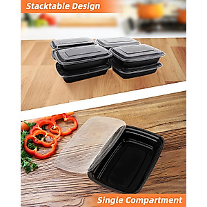Lzerking Meal Prep Containers - 60 Pack 32oz Reusable Food Storage Containers with Lids, Extra-Thick, Disposable Bento Box, BPA-Free, Microwave, Freezer, and Dishwasher Safe
