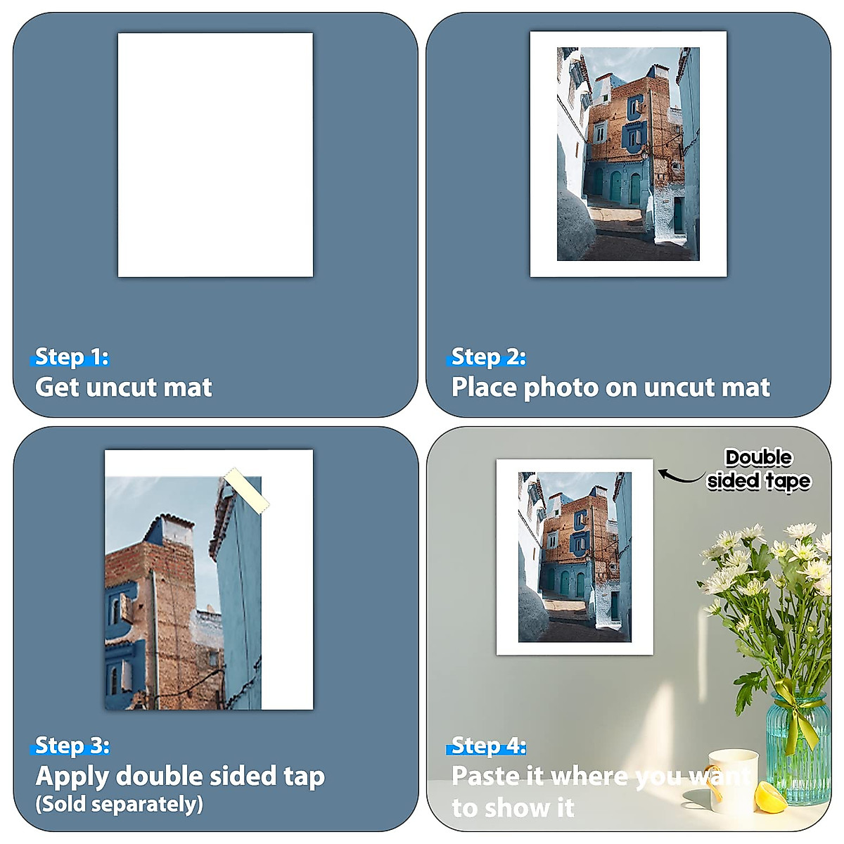 Golden State Art, Pack of 10 Uncut 8x10 White Mats Matboards, Acid Free Backing Matt Board for Photos, Frames, DIY Projects