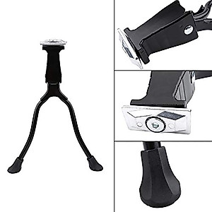Foot Stand, Prcatical Mountain Bike Foot Stand Mount Road Double Legs Park Stand for 26 Inches Or Higher and Spare Parts