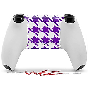 WraptorSkinz Skin Wrap compatible with Sony PS5 DualSense Controller Houndstooth Purple (CONTROLLER NOT INCLUDED)