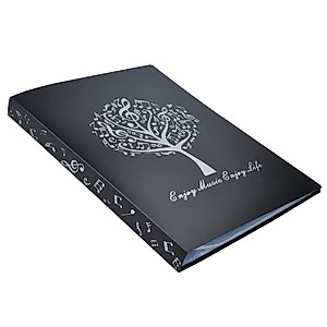 Music File Folder A4 Size Sheet Music Folder Paper Documents Music Themed 40 Pockets Storage Folder