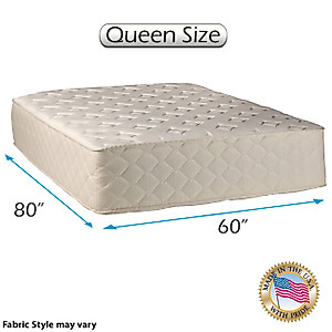 Dream Solutions USA Highlight Luxury Firm Queen Size (60"x80"x14") Mattress Only - Fully Assembled - Spine Support, Innerspring Coils, Premium Edge Guards, Longlasting