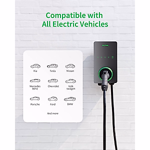 Autel Home Level 2 EV Charger up to 50Amp, 240V, Indoor/Outdoor Car Charging Station, Wi-Fi and Bluetooth Enabled EVSE, Flexible 25-Foot Cable,Hardwired, Dark Gray
