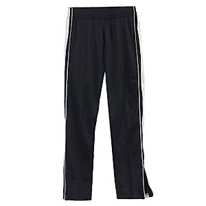 Gioberti Boys Track Jogger Athletic Pants - with Zip Bottom, Black/White, Size 18