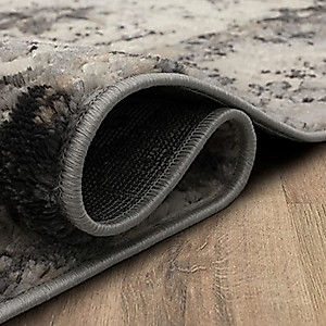 Mohawk Home Shea Traditional Floral Ornamental Gray 3' 11" x 6' Area Rug Perfect for Living Room, Dining Room, Office