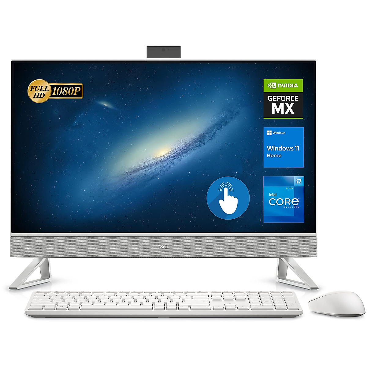 Dell Inspiron 7700 AIO Desktop, 27 FHD Touchscreen, 12th Gen Intel Core i7-1255U Processor, GeForce MX550, 64GB RAM, 1TB White (Renewed)
