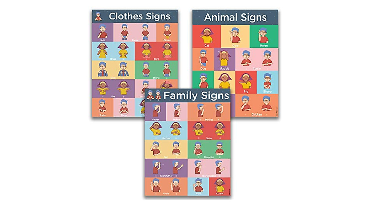 Engaging ASL Posters for Classroom - 3 Pack