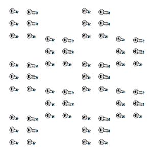 ChenGong - Silver Screws 60-Piece 10 Sets Bottom Case Screws Pentalobe P5 923-01516 Replacement Compatible with 15" A1707 2016 2017 A1990 2018 2019 (Silver)
