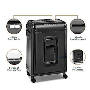 Amazon Basics 8-Sheet High-Security Micro-Cut Shredder with Pullout Basket