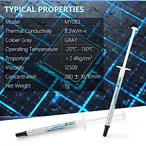 MY083-10pcs(1PCS-1g)-CPU Thermal Paste 8.3W/m- Thermal Compound Heatsink Paste Silicon Grease for PC CPU GPU LED PS4