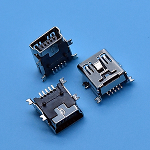 bnafes 10 Pcs Mini USB Type B Female Port 5-Pin 180 Degree SMD SMT PCB Jack Socket