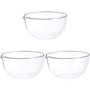 ULTECHNOVO 3 Pcs Evaporating Dish Lab Tools Glass Ceramics Tools Evaporation Basin Crystallizing Basin Over The Door Organizer Laboratory Dish Basin for Lab Pouring Bowl Ks3 Mix Round Basin