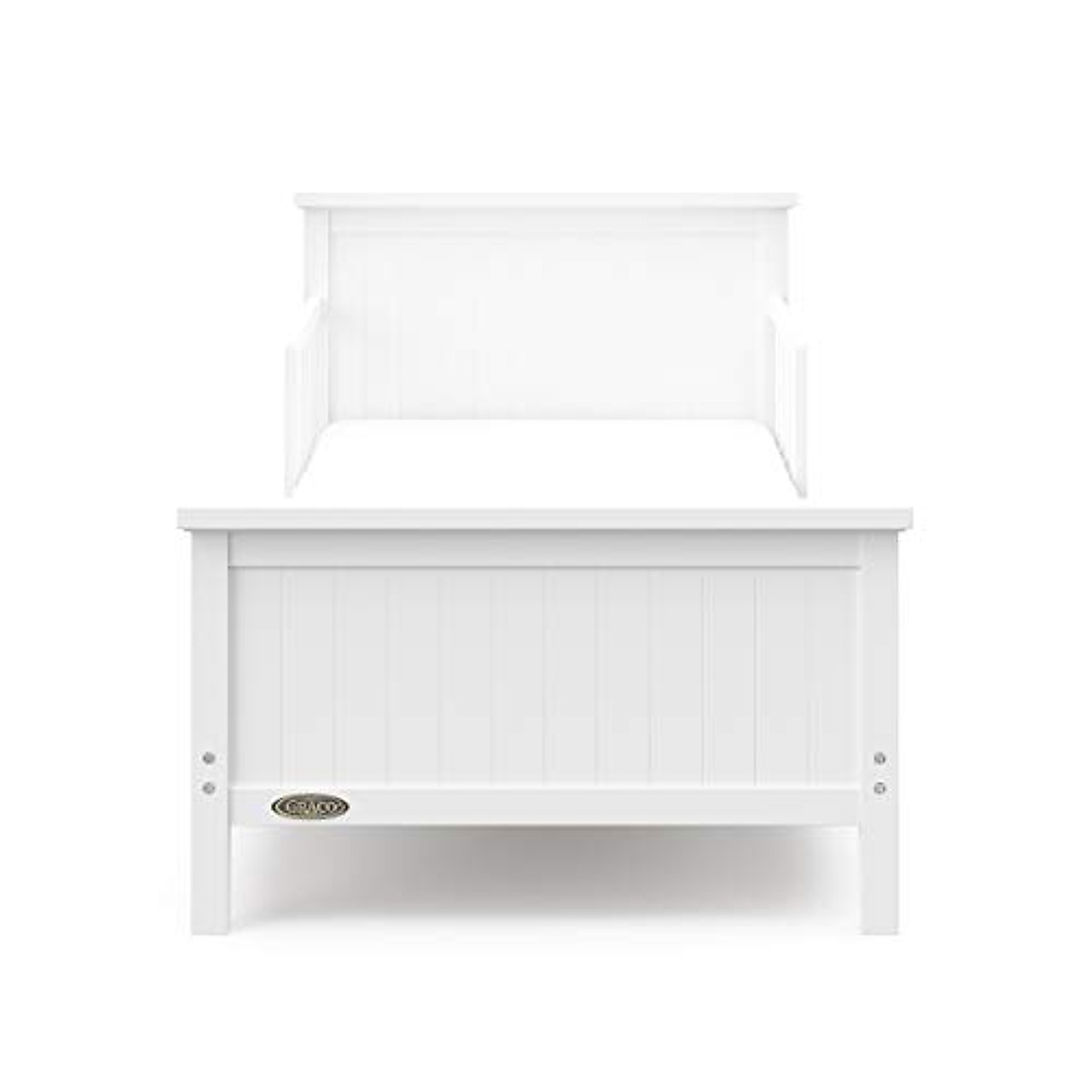 Graco Bailey Toddler Bed (White) – GREENGUARD Gold Certified, Includes Toddler Bed Rails, Fits Standard-Size Crib and Toddler Bed Mattress, JPMA Certified