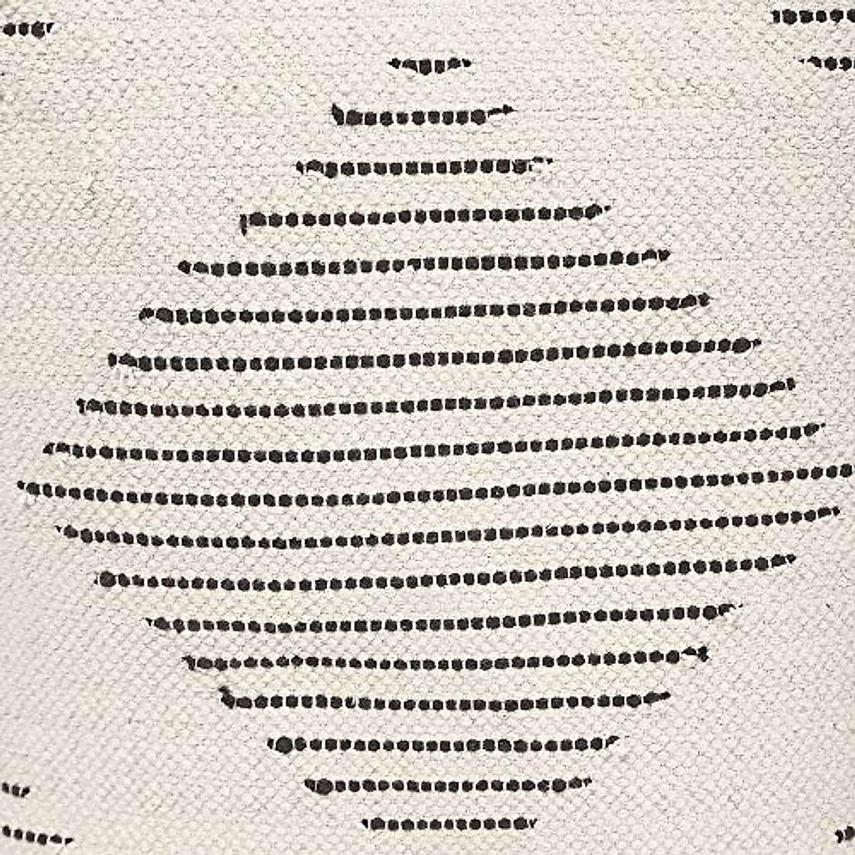 · REDEARTH · UNSTUFFED Pouf Ottoman Cover Textured Boho Storage Square Home Decor Poof Pouffe Space Saver Footrest for Living Room, Bedroom, Nursery, Kidsroom; 100% Cotton (20"x20"x20"; Black)